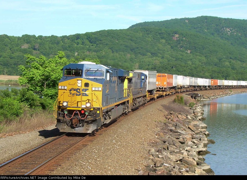 CSX 818 Q110 at Iona Island, NY
